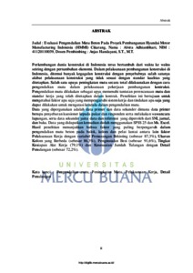 EVALUASI PENGENDALIAN MUTU BETON PADA PROYEK PEMBANGUNAN HYUNDAI MOTOR MANUFACTURING INDONESIA ...